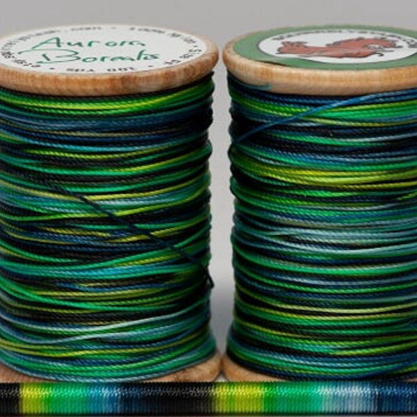 Aurora Borealis, hand dyed bassoon and oboe reed thread FF Nylon- 100 ...